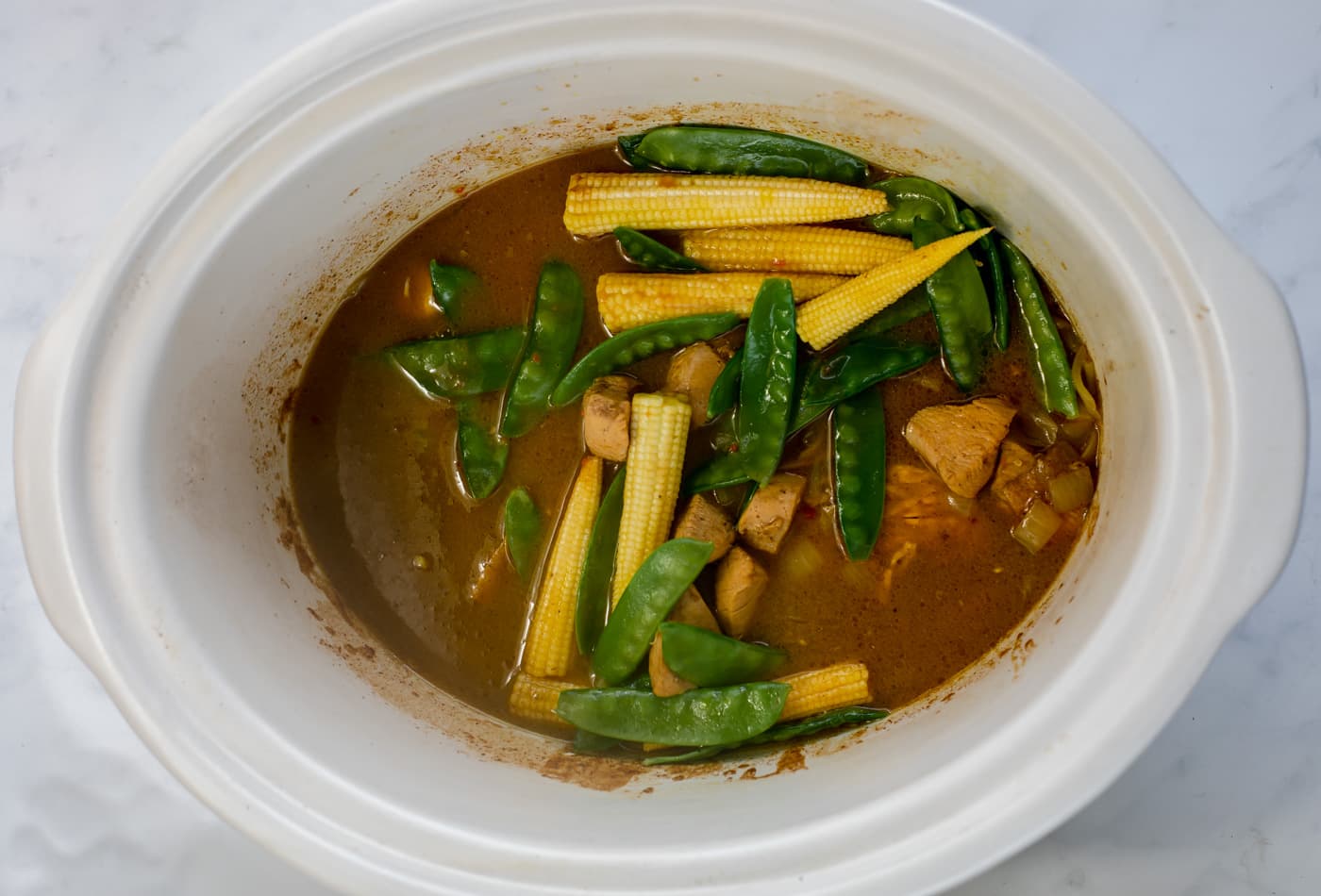 Slow Cooker Chinese Chicken Curry with Noodles - Apply to Face Blog